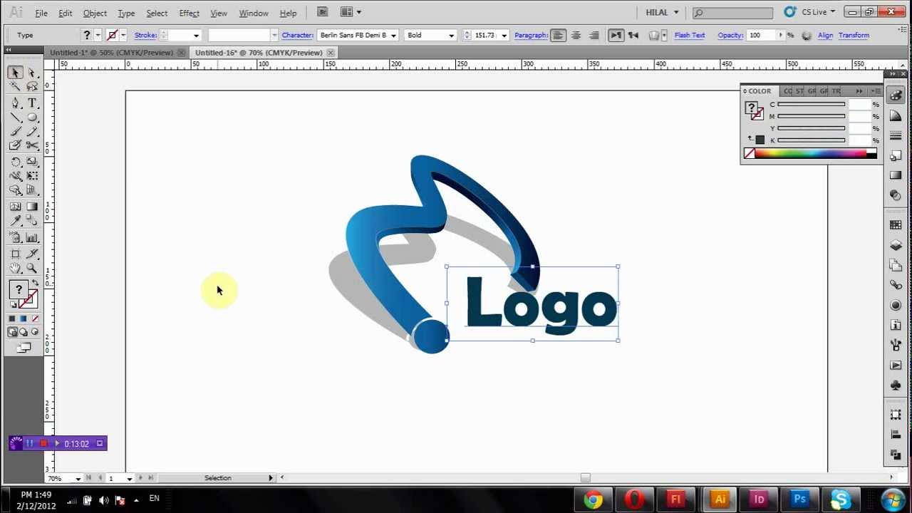 How To Create 3D Logo In Adobe Illustrator Tutorial YouTube