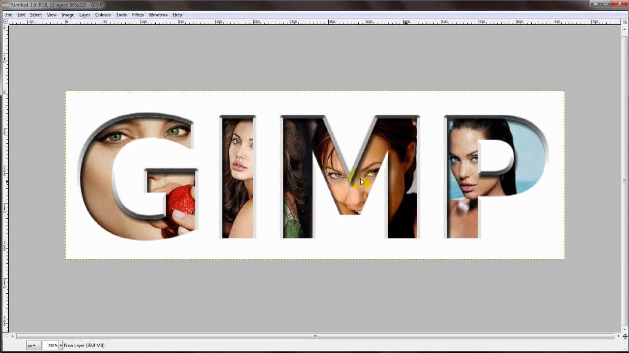 GIMP Tutorial How To Put Images Inside Text YouTube