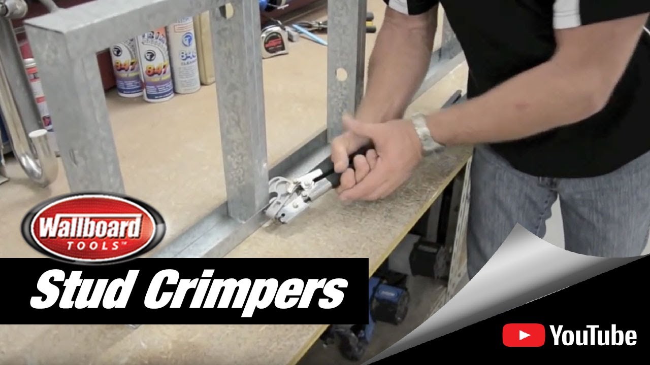 Using the Wallboard Tools Stud Crimpers - YouTube