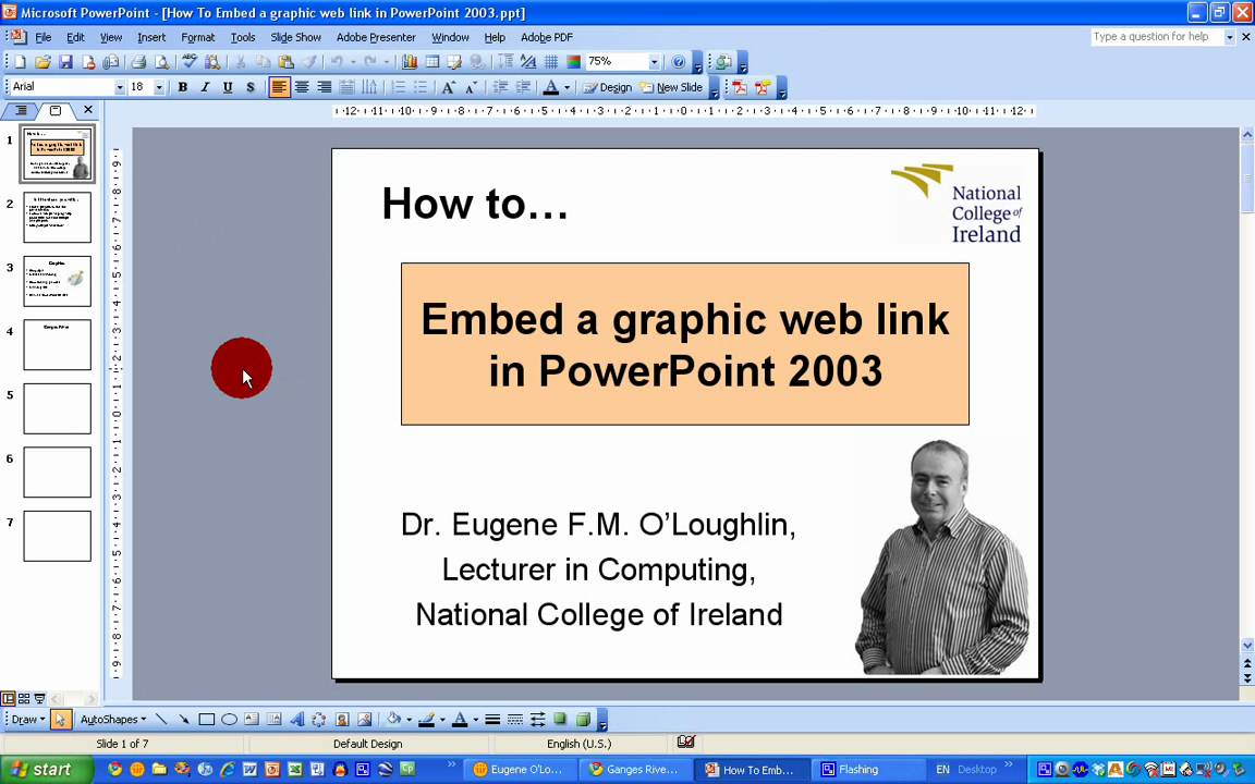 How To Embed A Graphic Web Link In PowerPoint 2003 YouTube