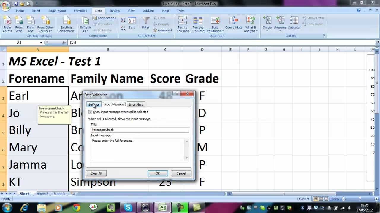 Excel Data Validation YouTube