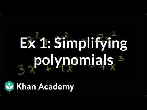 Simplify a polynomial ( Video ) | Algebra | CK-12 Foundation
