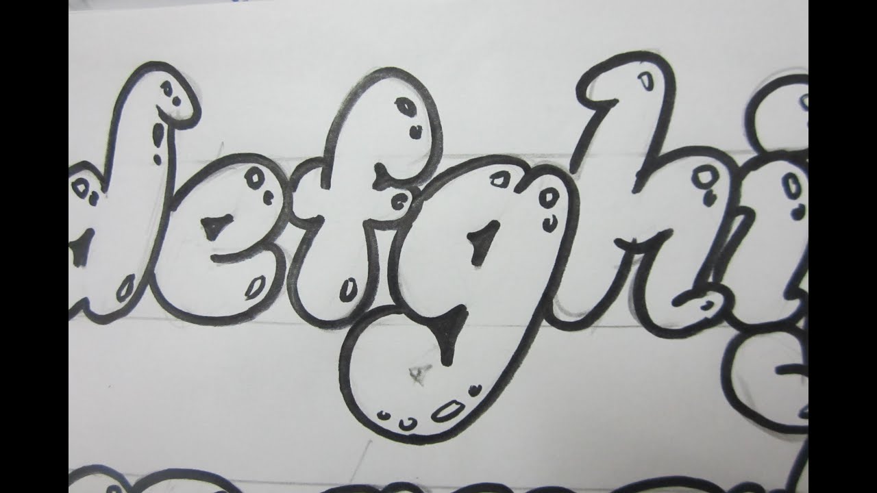 How To Draw Lower Case Letters Bubble Letters YouTube
