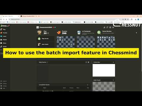 How to use the batch import feature in Chessmind